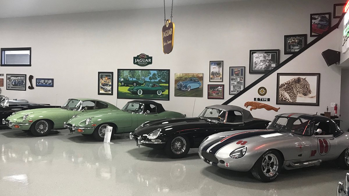 Tour this vintage racer's stunning Jaguar (and muscle car) collection ...