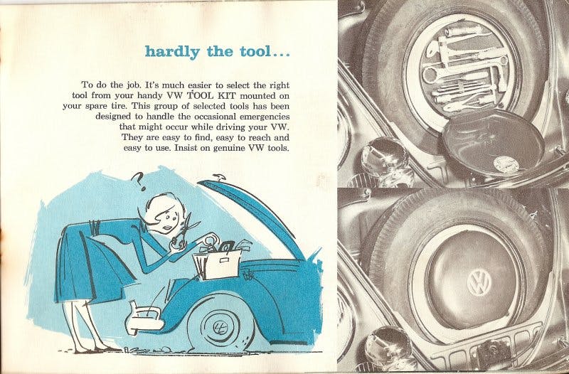 This toolkit is, literally, a perfect fit for your vintage VW Beetle ...