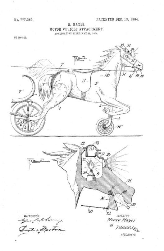 The harebrained idea to help horses get used to horseless carriages ...