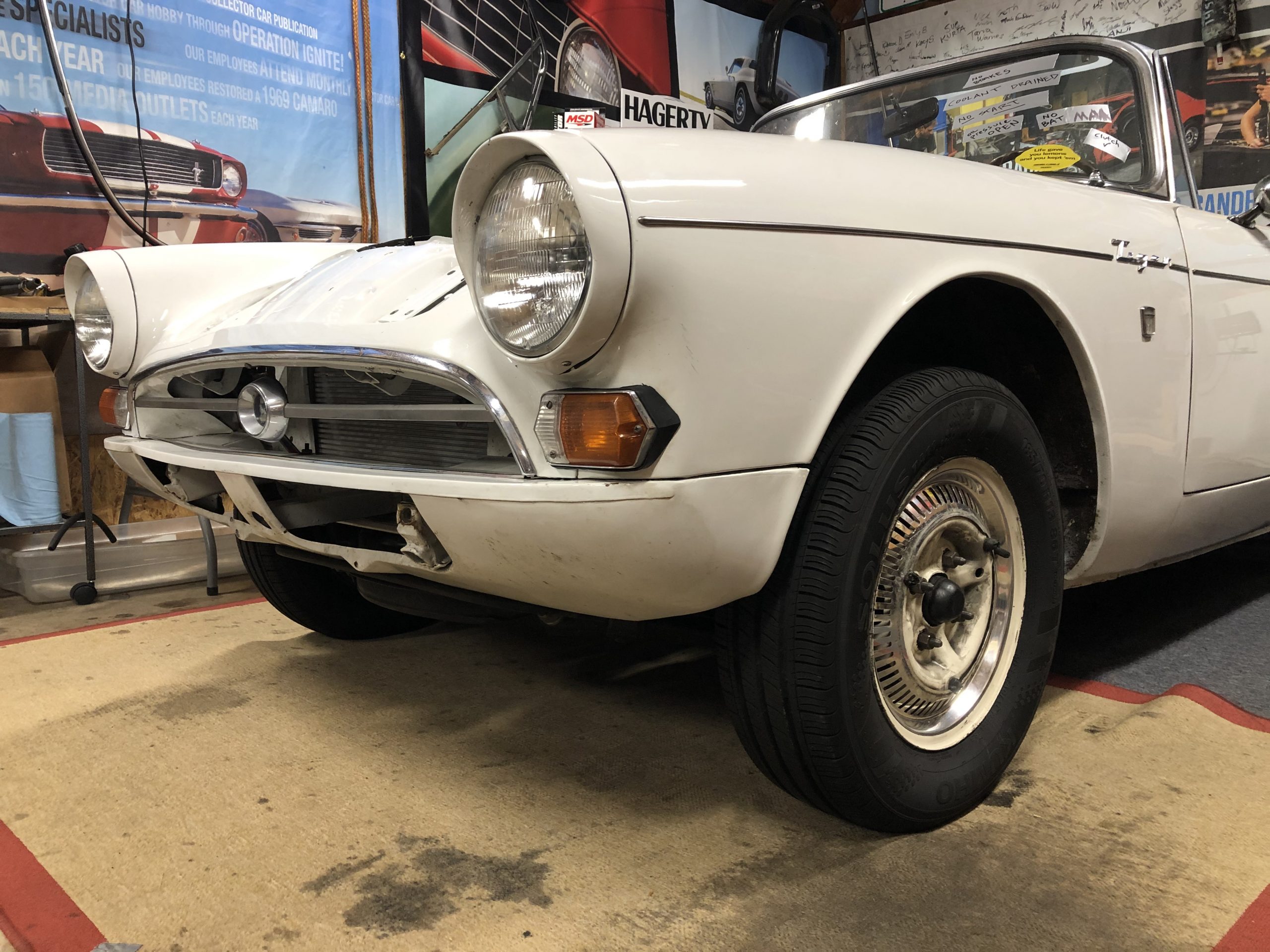 Wheels on the Ground | Sunbeam Tiger engine swap project - Ep. 9 ...