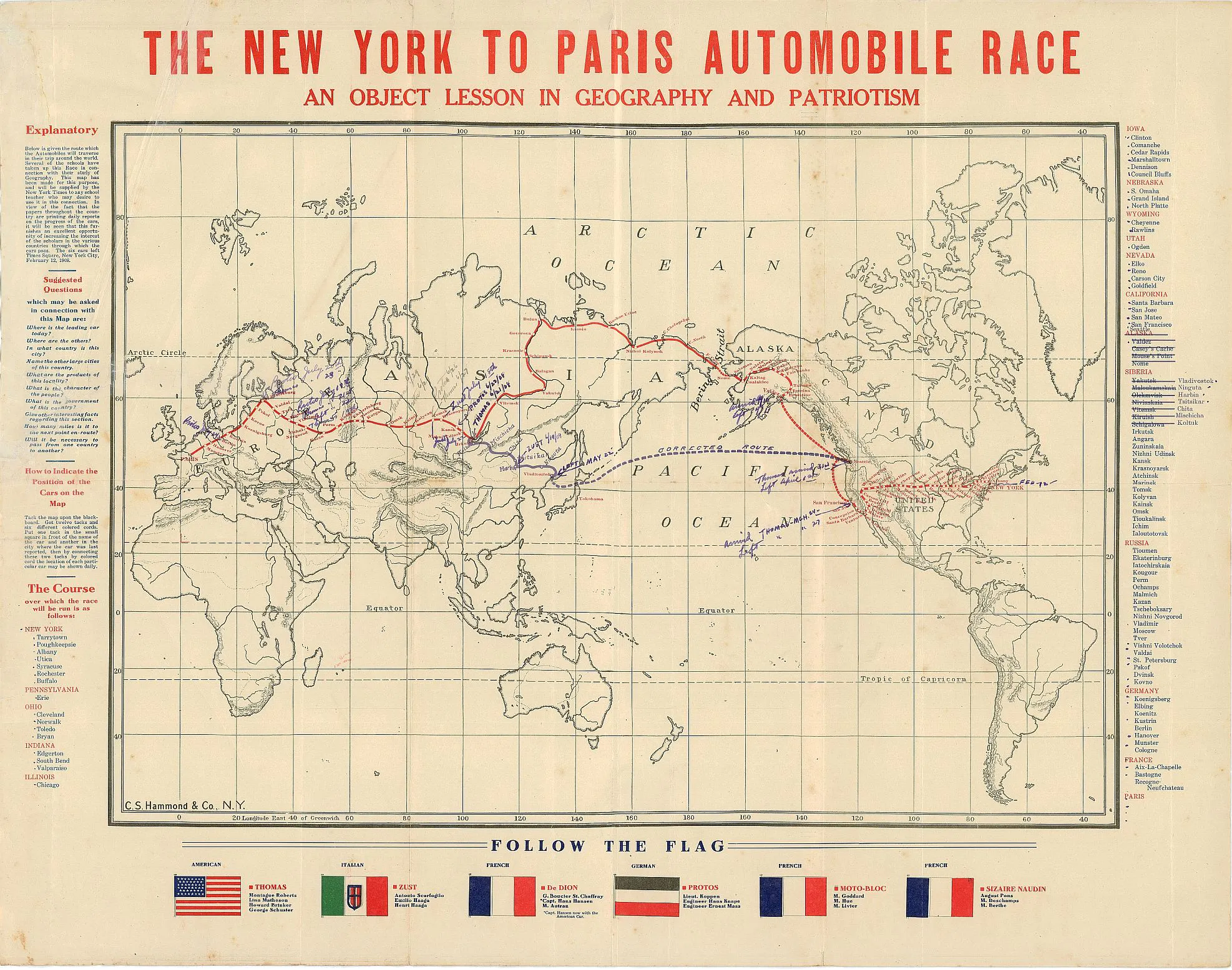 The 1907 Thomas Flyer circled the globe in 169 days—without roads or ...