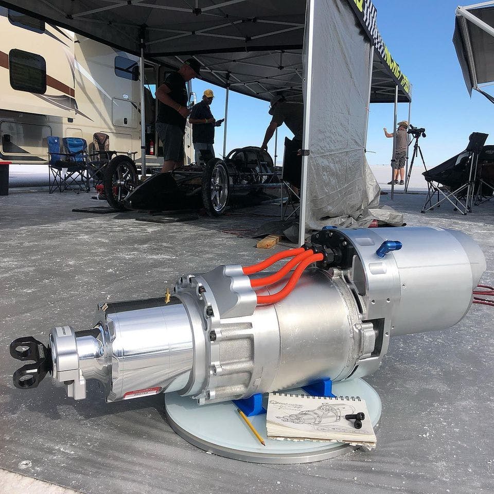 The new crate motor by EV West and Revolt fits just like a small-block ...