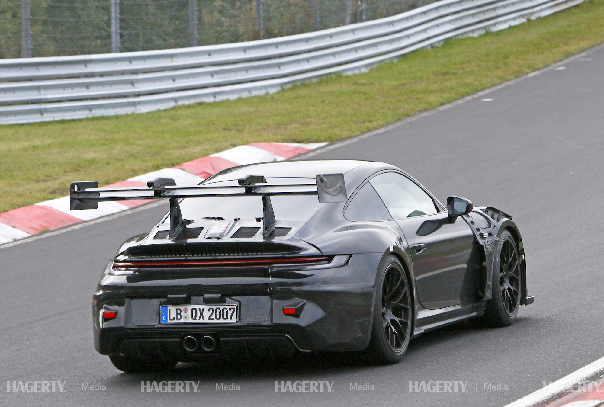 Spied: 992-gen Porsche 911 GT3 RS takes to the ’Ring - Hagerty Media