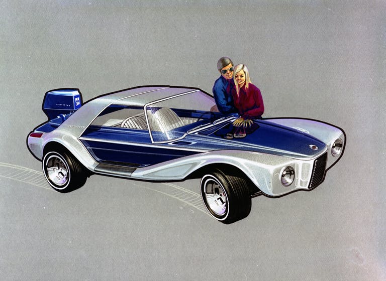 The Evinrude Rooney Lakester was both a boat and a car—but not at the ...