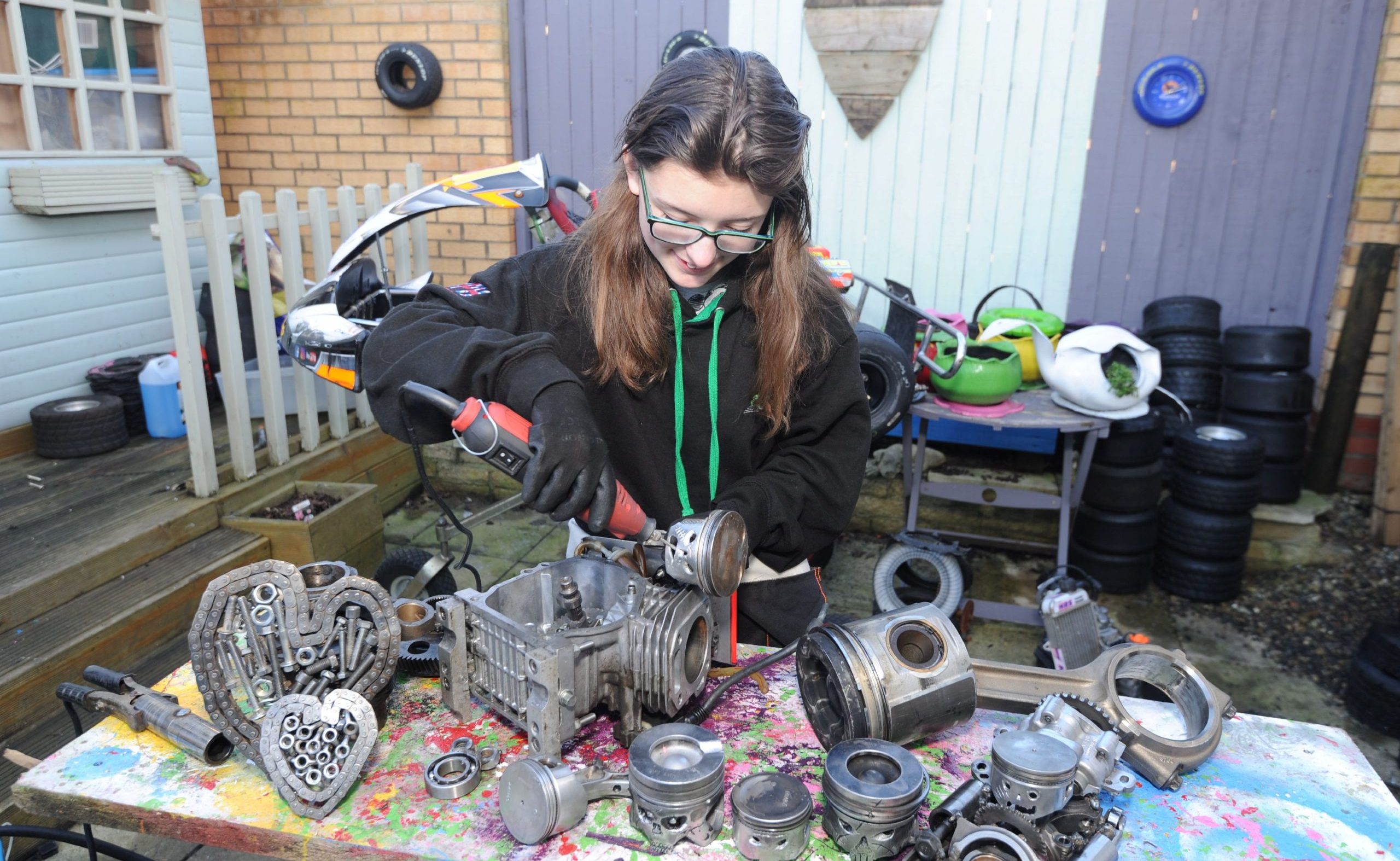 The 13-year old role model leading by example and winning in her kart ...