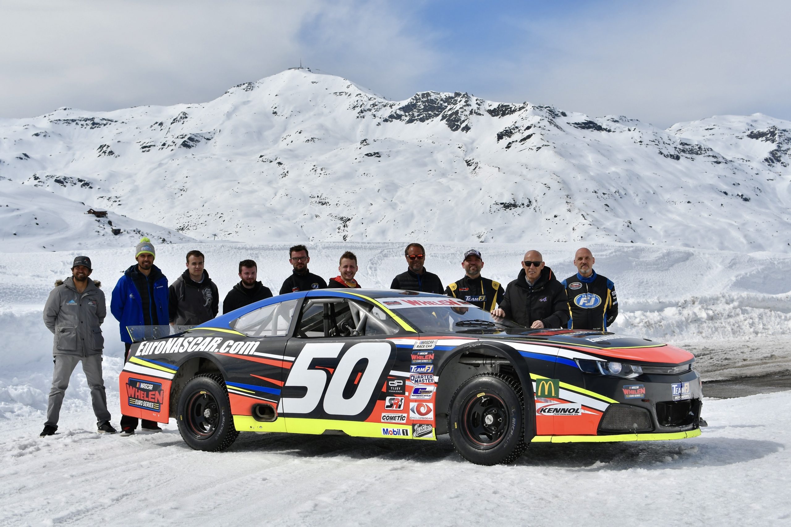 NASCAR ... on ice! Euro series experiments with a stocker in the snow ...