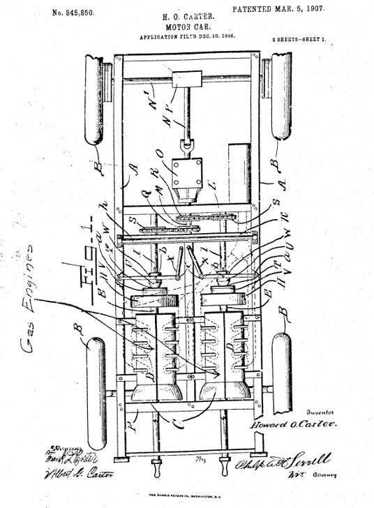 Are two engines better than one? In 1907, Howard Carter thought so ...