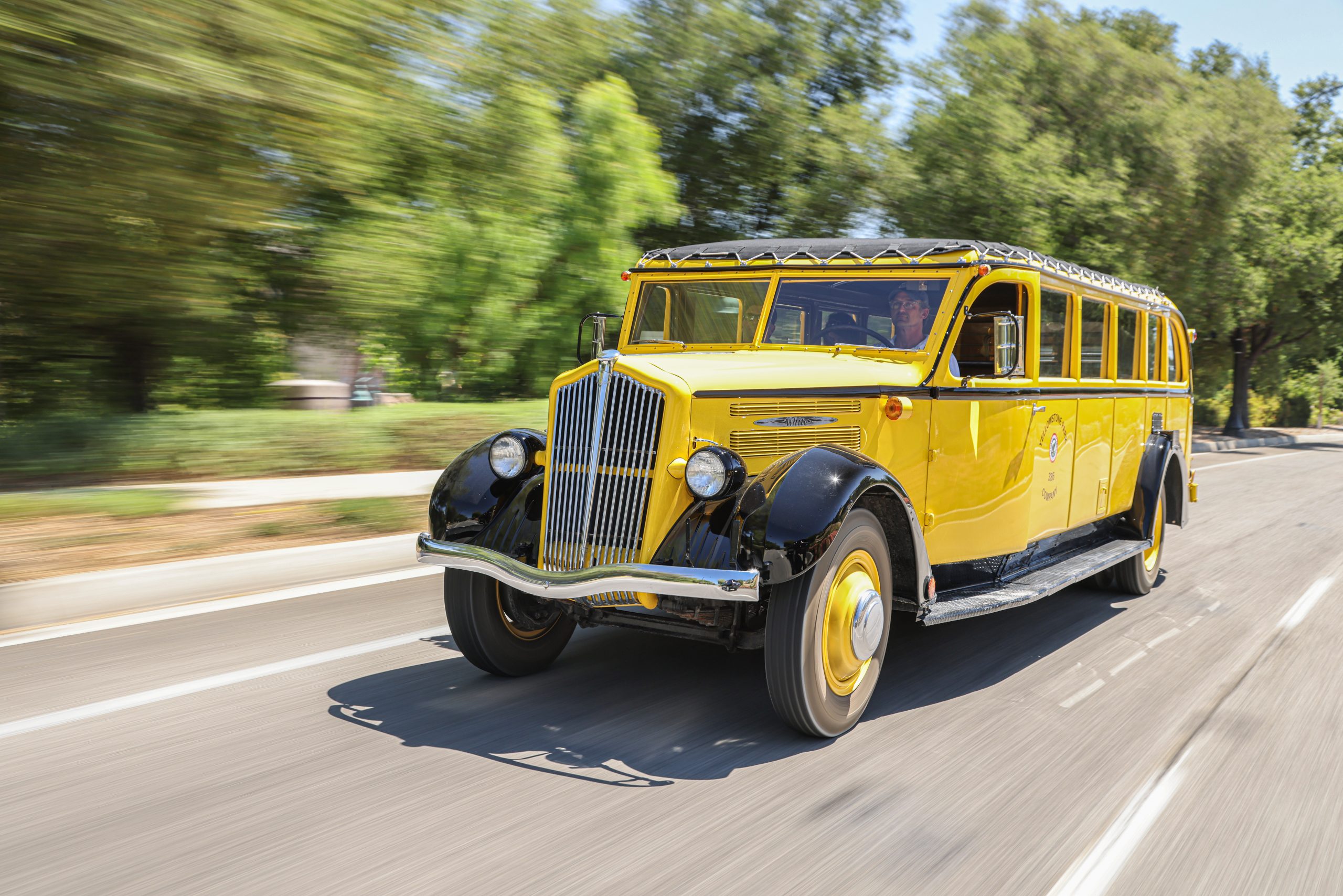 On Yellowstone’s 150th anniversary, we drive a 1936 bus that toured the ...