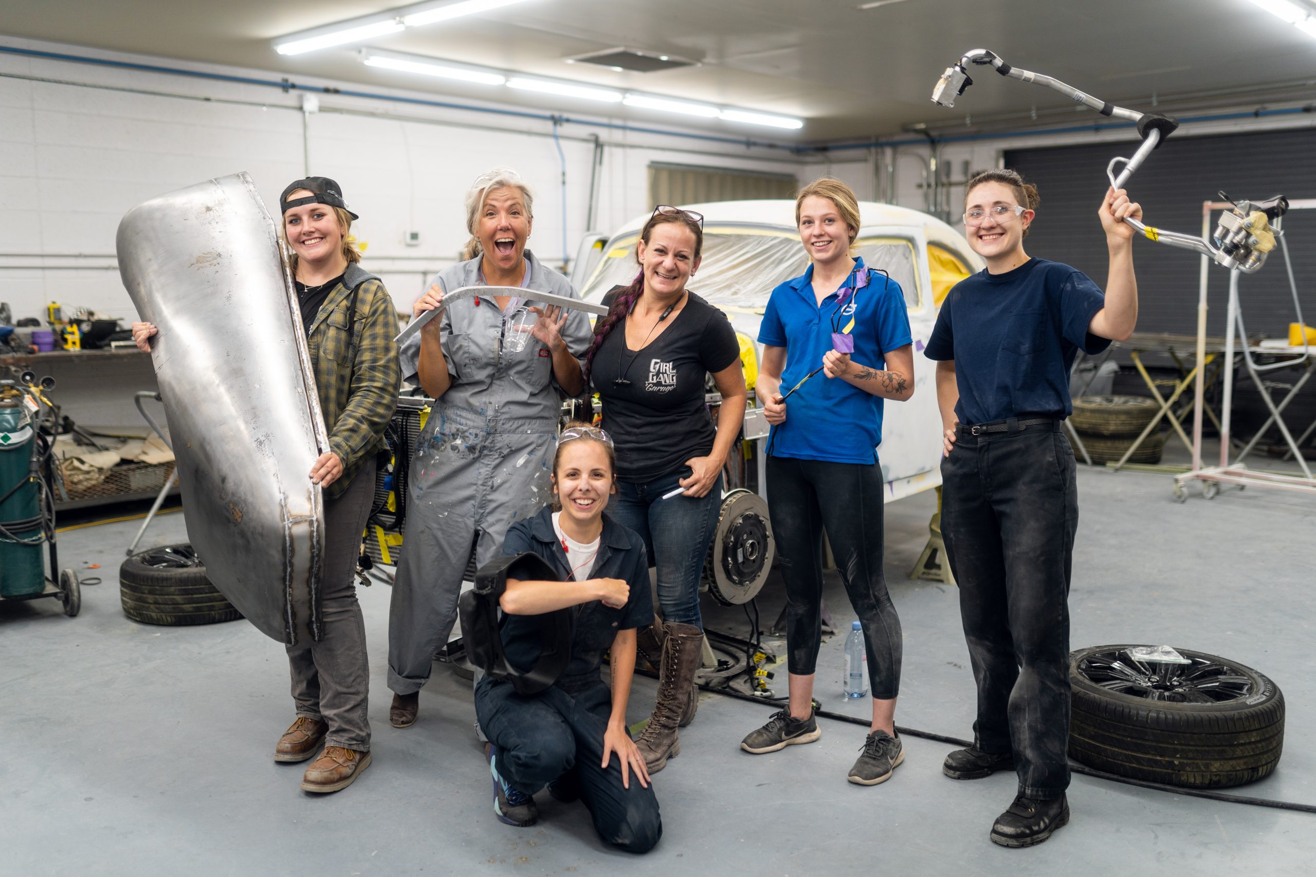 Stuff 415-hp hybrid guts into a Volvo PV544? Leave it to the Girl Gang ...