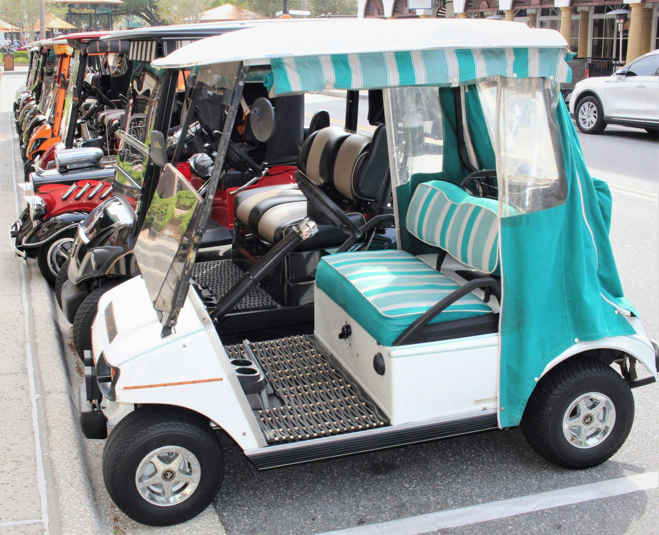 The golf cart is king at The Villages, but the grass isn't all green ...