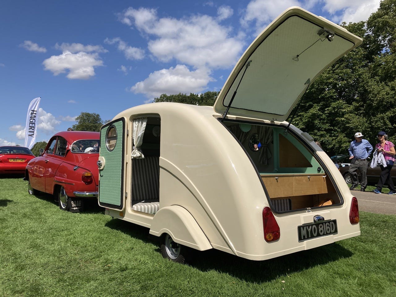 This ’66 Saab tows a tiny teardrop camper - Hagerty Media