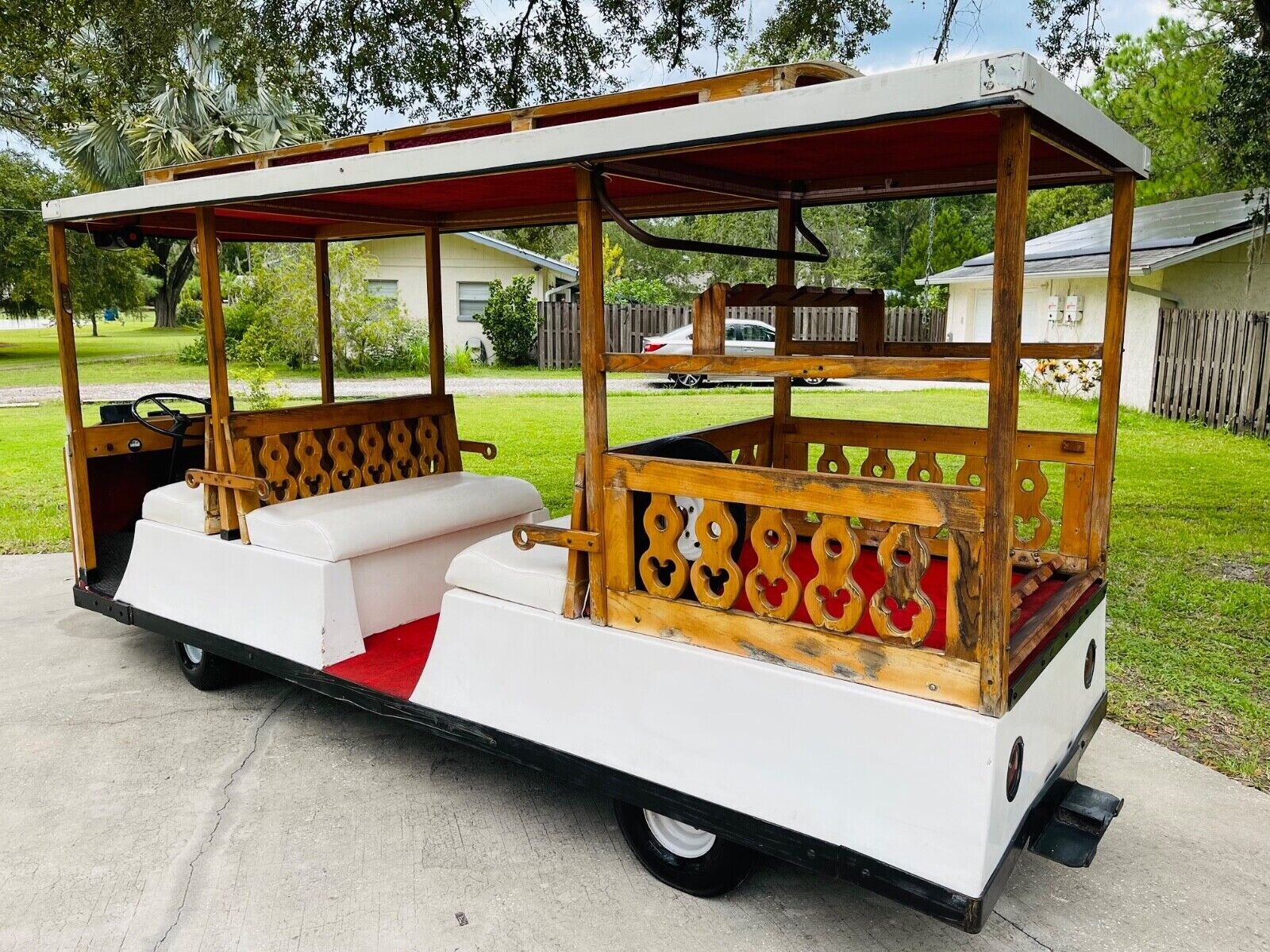 Imagine taking your kids to school in an old Disney World trolley ...