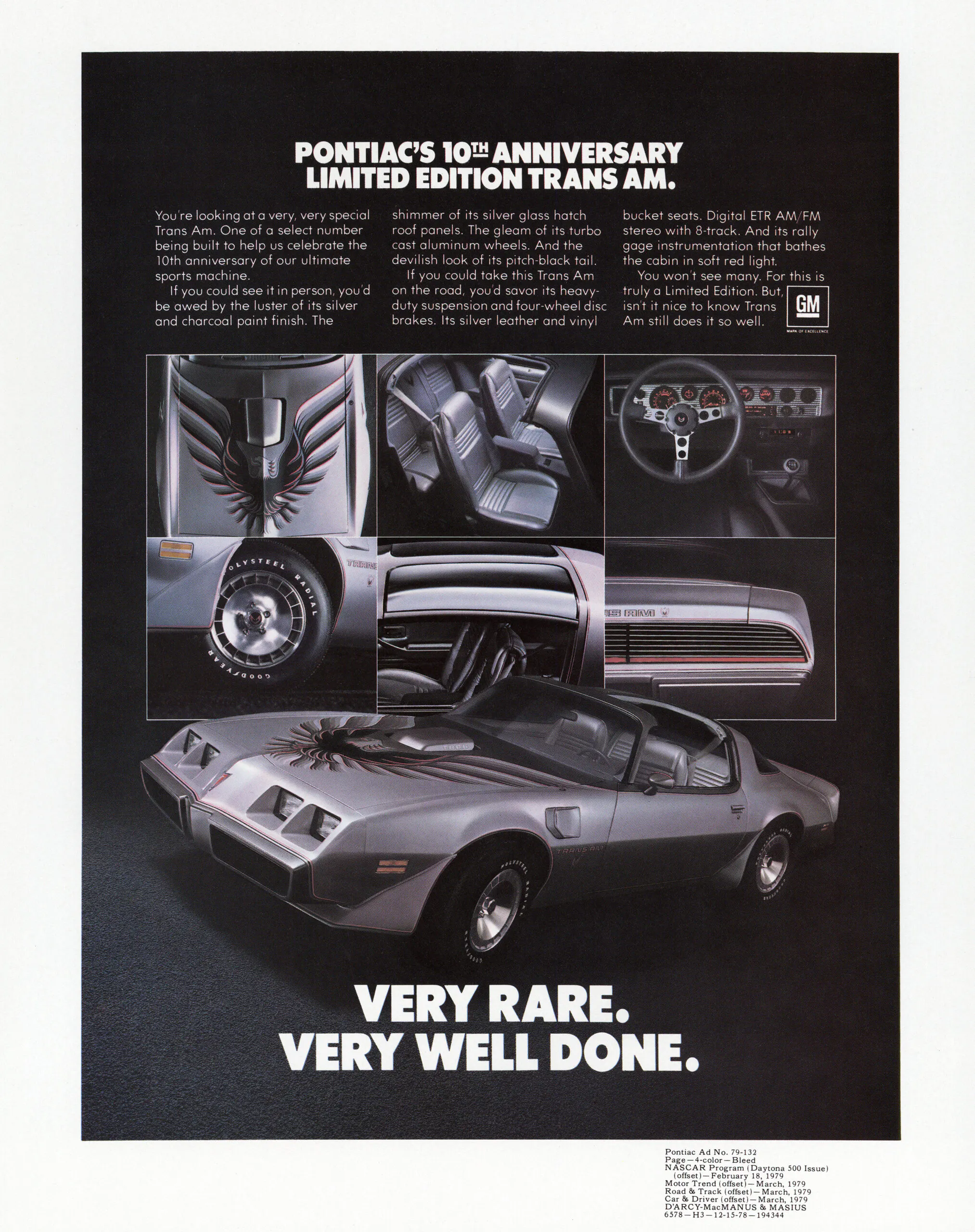 Remembering Our '79 10th Anniversary Trans Am, Pontiac's T/A 6.6 V-8 ...