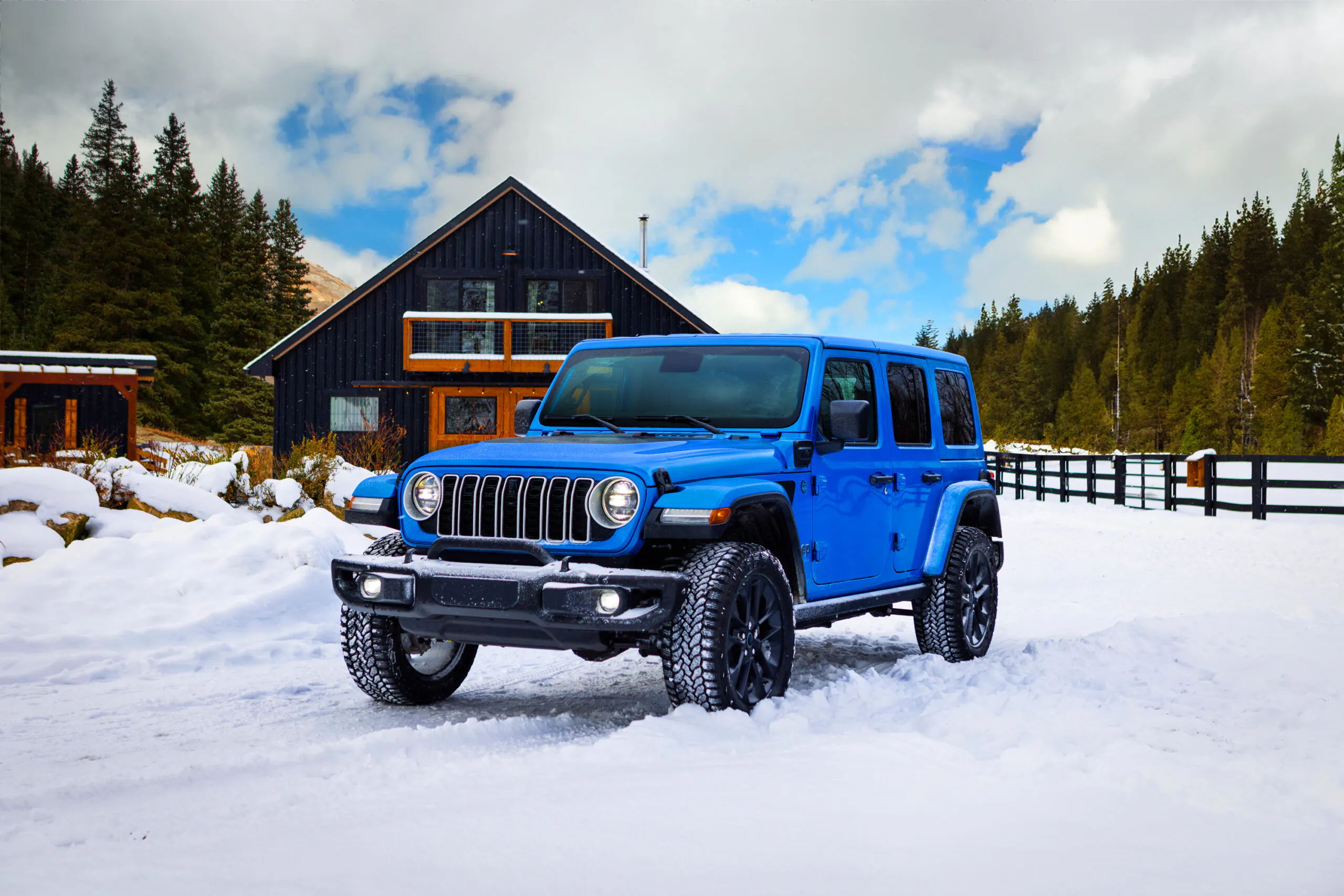 Wrangler 4xe Backcountry: A Sahara with Rubicon Bumpers, Front Camera ...