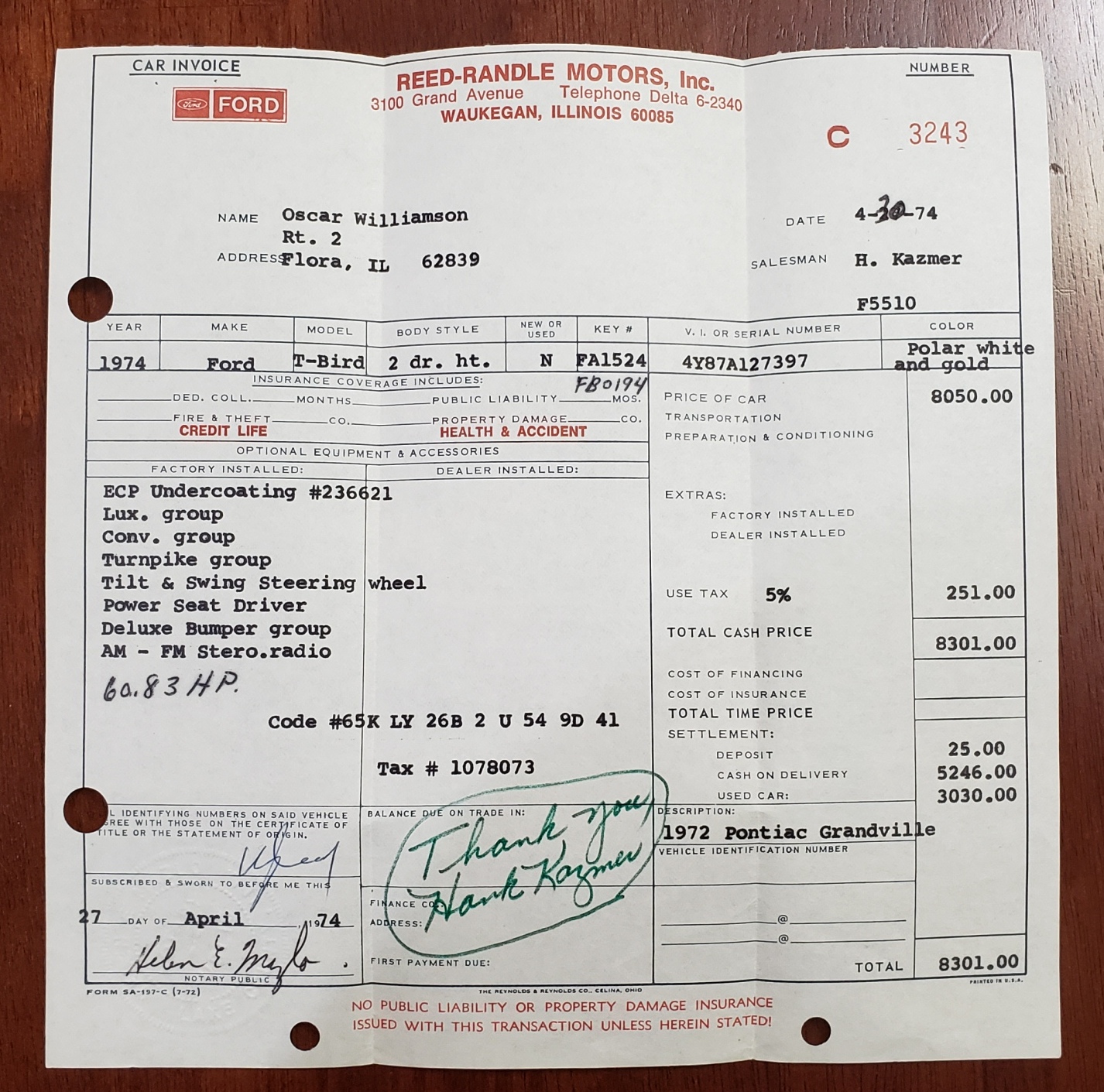 Original Owner: 1974 Ford "Thunderchicken" Is Filled with Golden ...